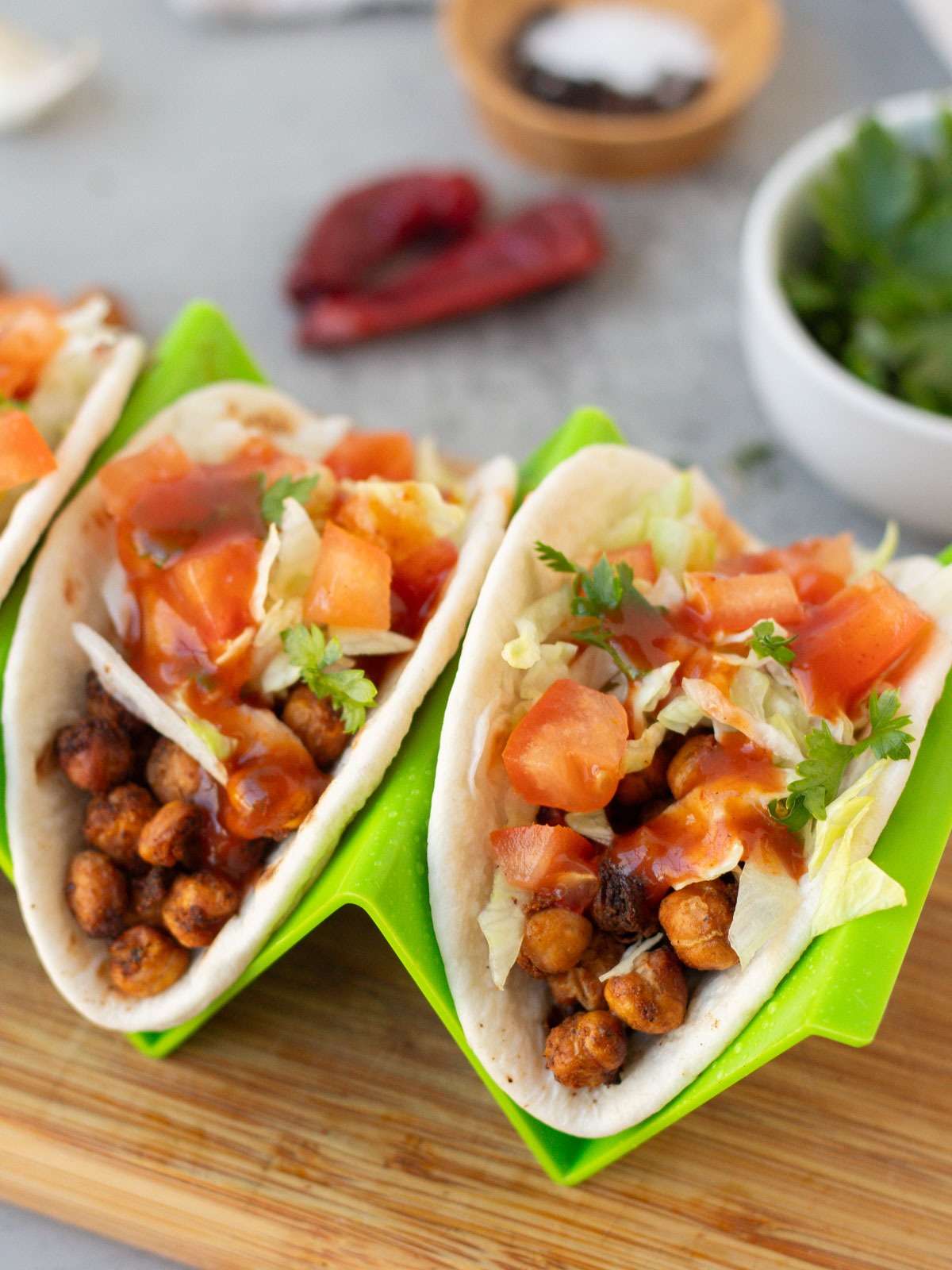 Crunchy Chickpea Tacos (Vegan, Gluten-Free Optional)
